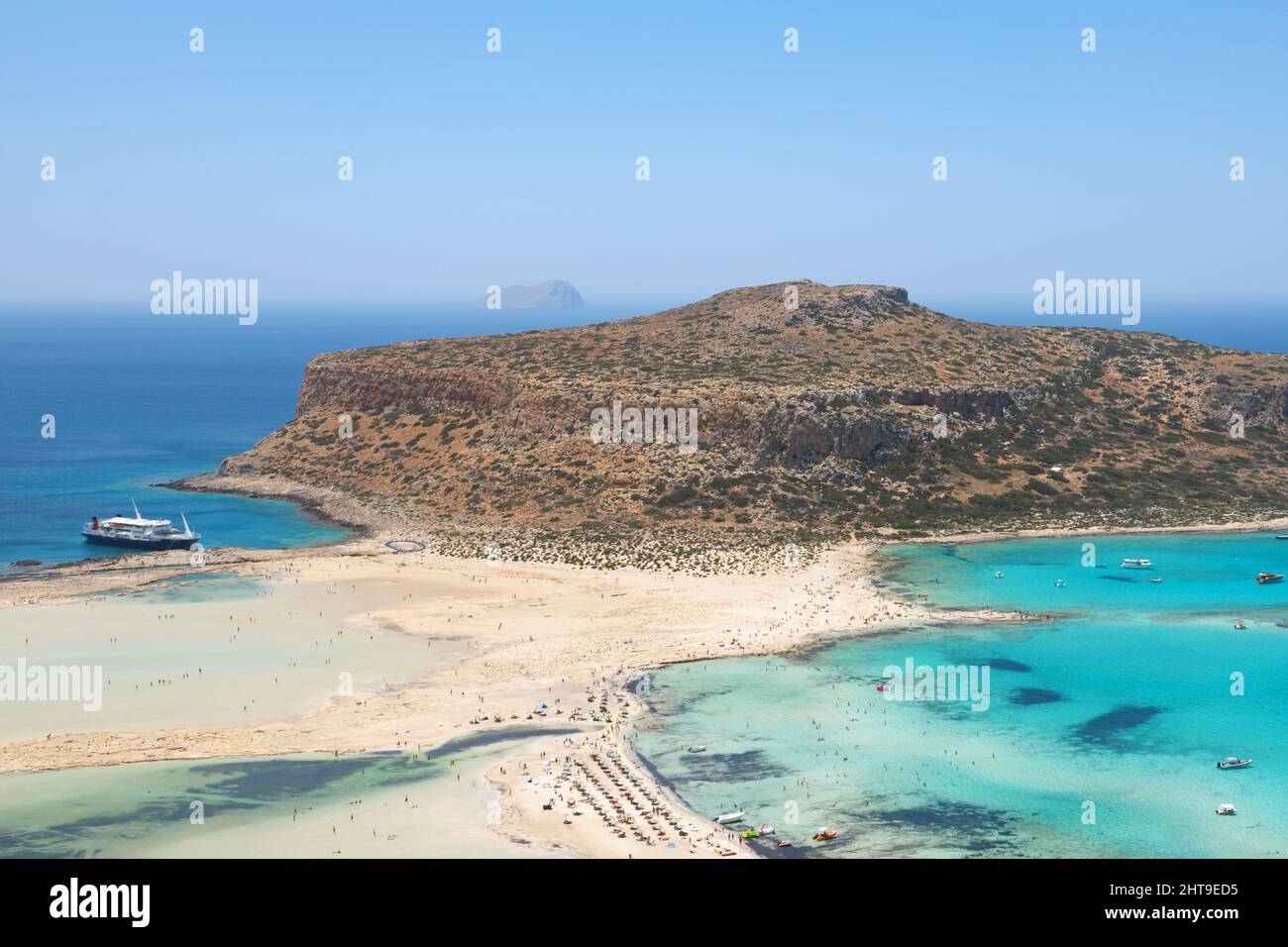 View to the beautiful Balos lagoon in Crete, Greece Stock Photo - Alamy
