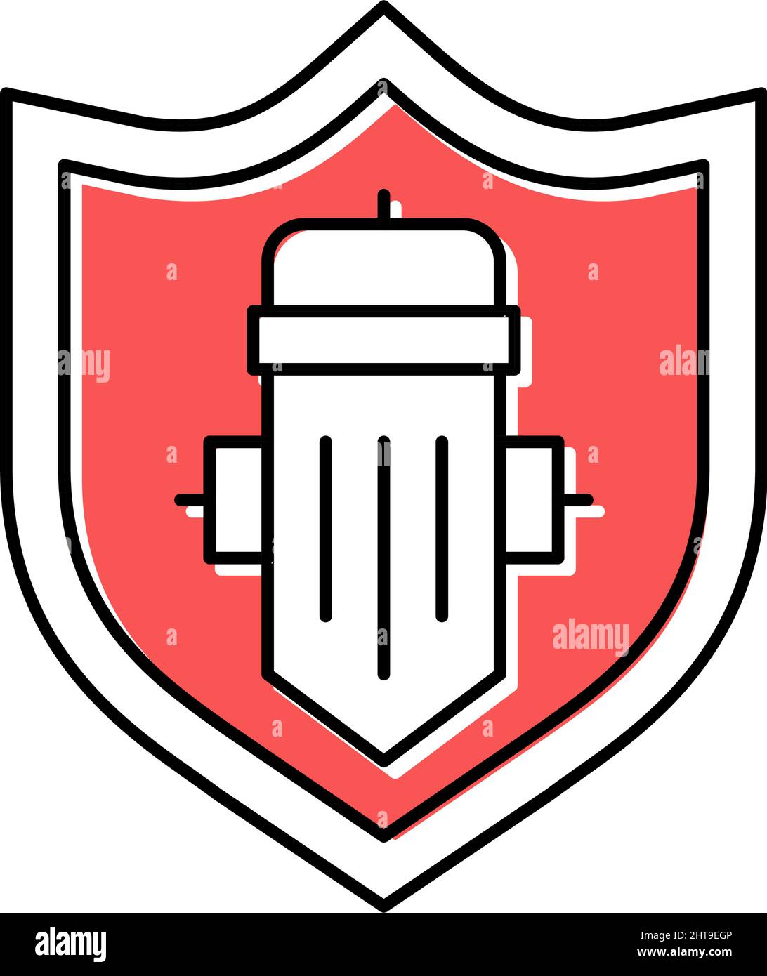 fire station sign color icon vector illustration Stock Vector Image ...