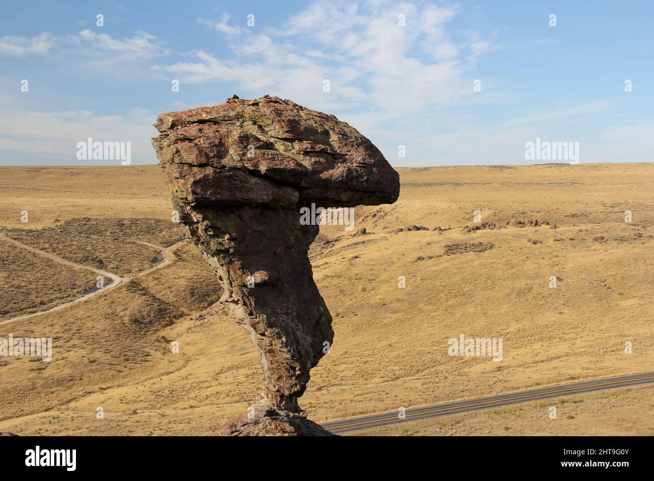 Closeup of the Balanced rock in Castleford,Idaho USA Stock Photo - Alamy
