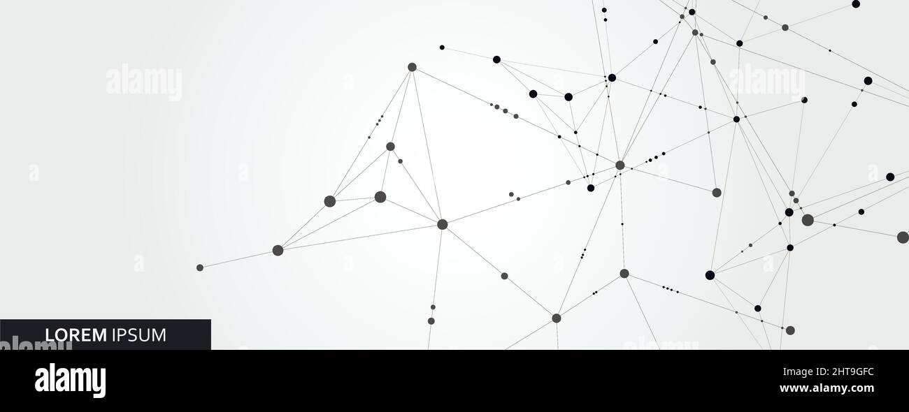 Abstract connection structure on banner template Stock Vector Image ...