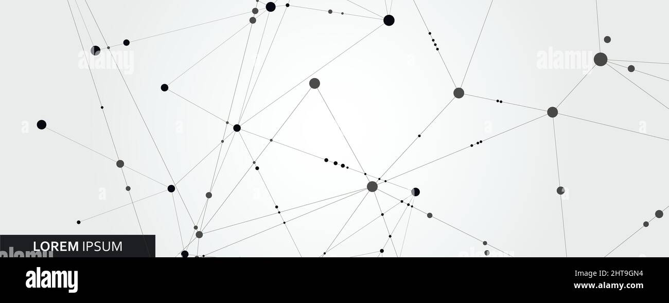 Abstract connection structure on banner template Stock Vector Image ...