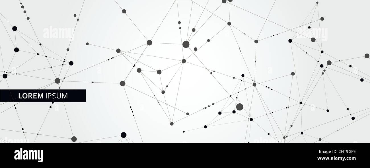 Abstract connection structure on banner template Stock Vector Image ...