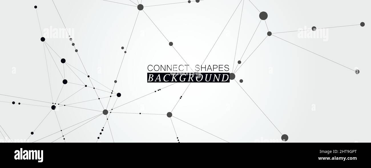 Abstract connection structure on banner template Stock Vector Image ...