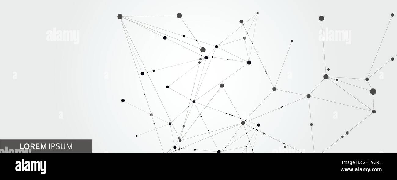 Abstract connection structure on banner template Stock Vector Image ...