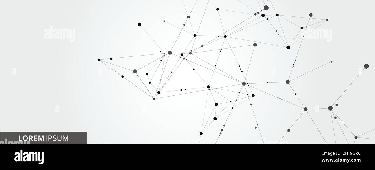 Abstract connection structure on banner template Stock Vector Image ...