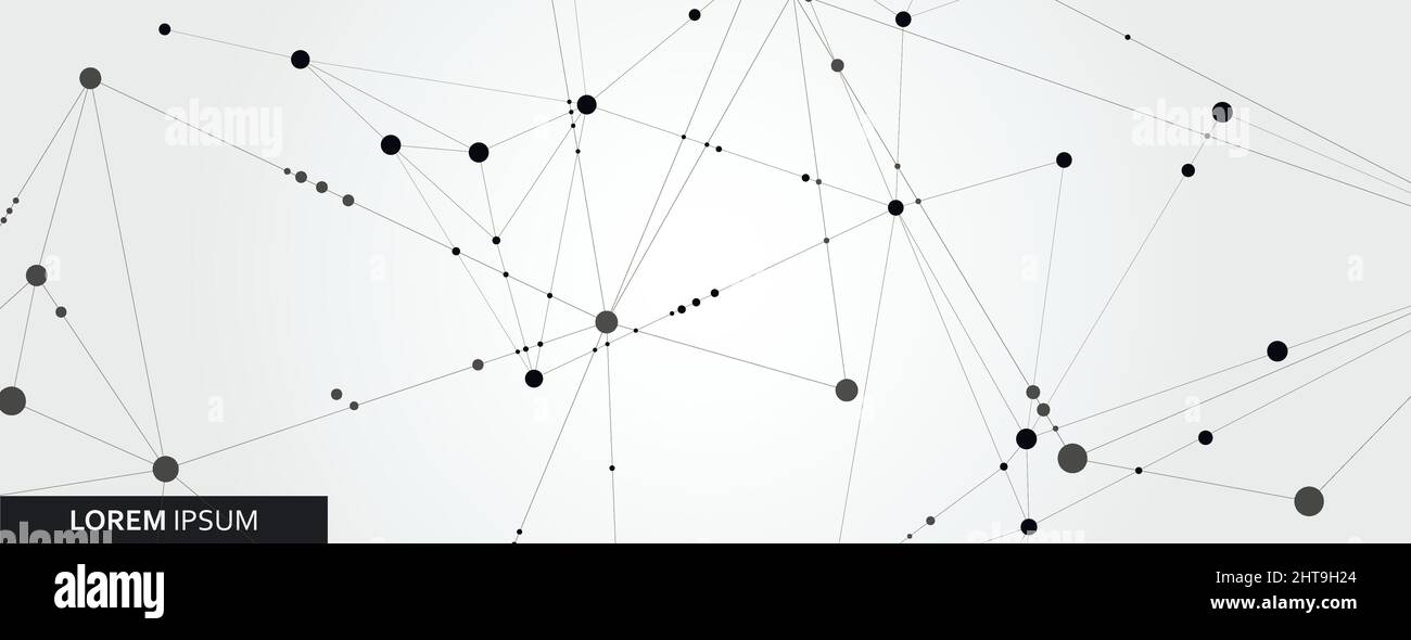 Abstract connection structure on banner template Stock Vector Image ...