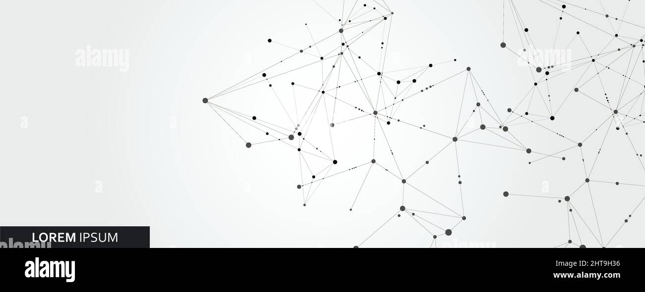 Abstract connection structure on banner template Stock Vector Image ...