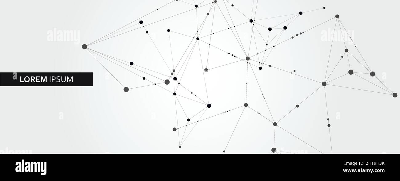 Abstract connection structure on banner template Stock Vector Image ...