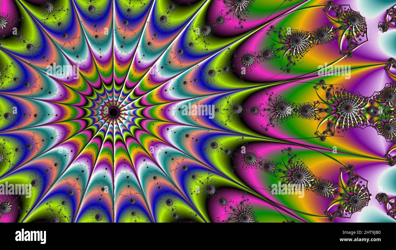Illustration of digital fractal design Stock Photo - Alamy