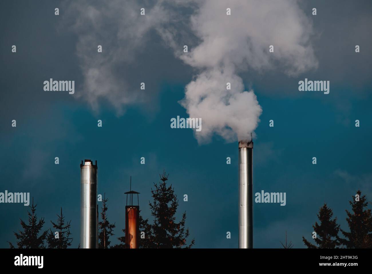 Smoke from the pipes photo hi-res stock photography and images - Alamy