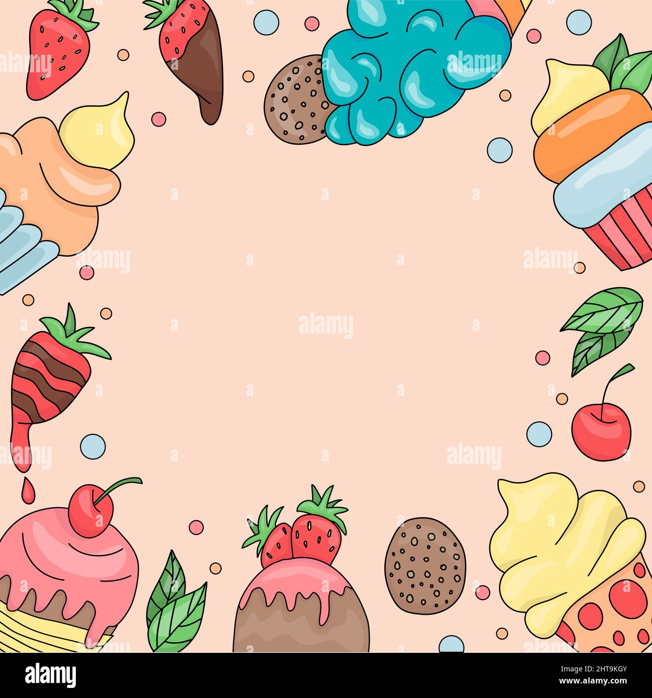 Birthday food party illustrator hi-res stock photography and images - Alamy