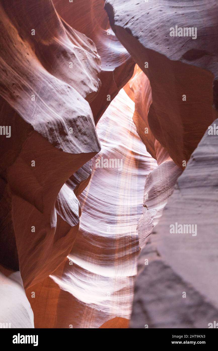 Beautiful view of Navajo Upper Antelope Canyon in Lechee, Arizona Stock ...