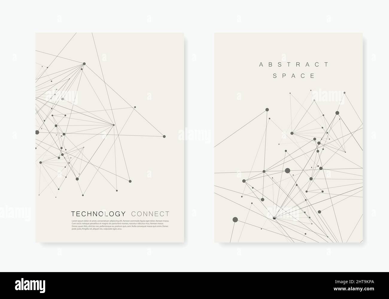 Abstract Polygonal Geometric Shape With Molecule Structure Style Connect Lines And Dots Cover