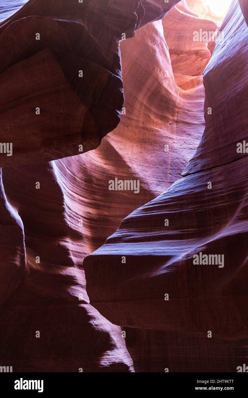 Beautiful view of Navajo Upper Antelope Canyon in Lechee, Arizona Stock ...