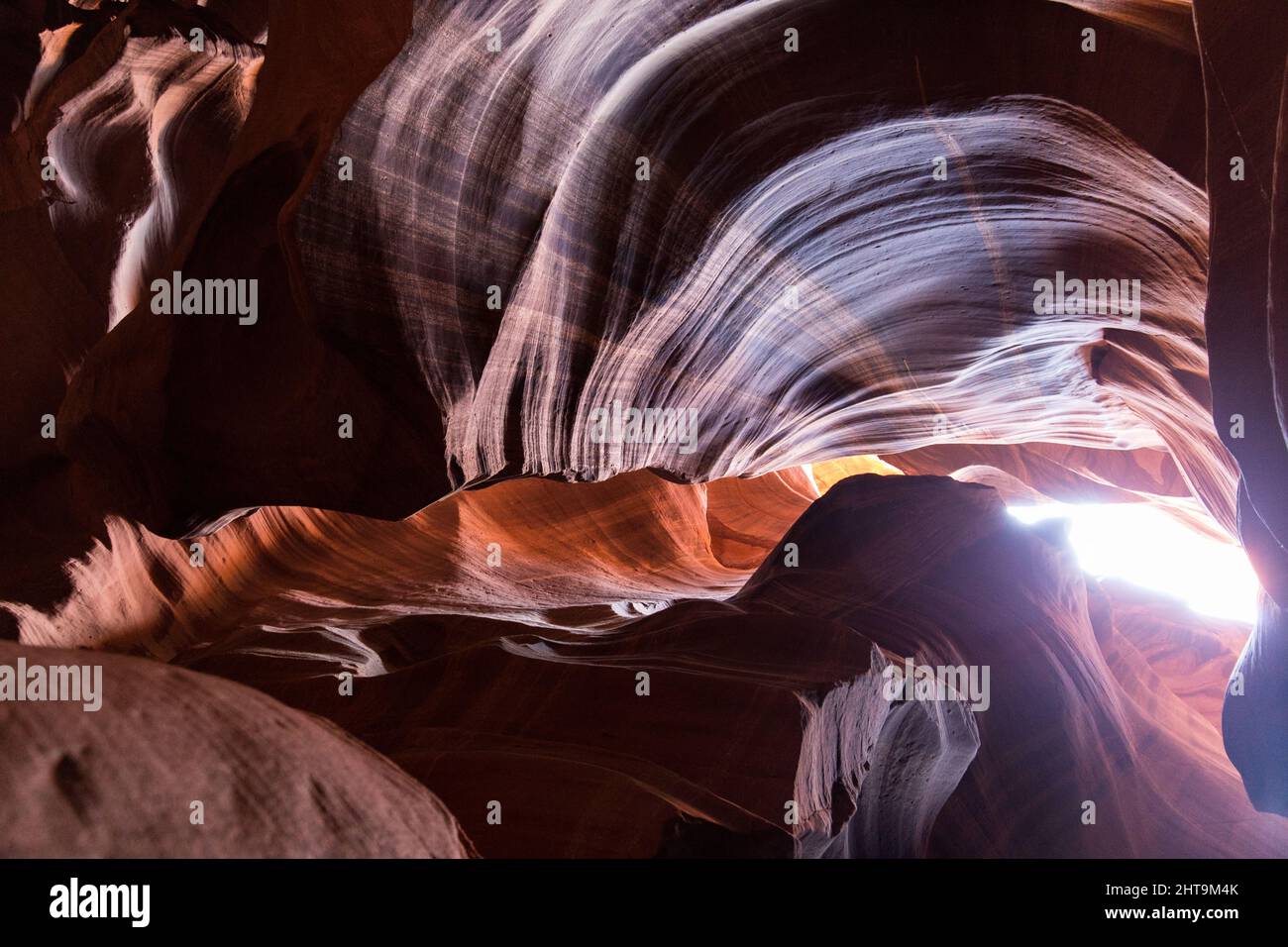 Beautiful view of Navajo Upper Antelope Canyon in Lechee, Arizona Stock ...