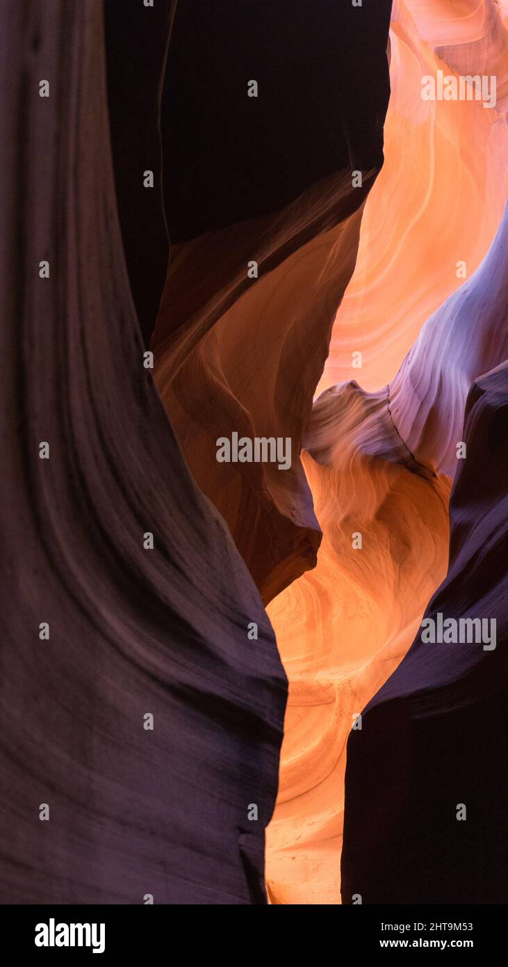 Beautiful view of Navajo Upper Antelope Canyon in Lechee, Arizona Stock ...