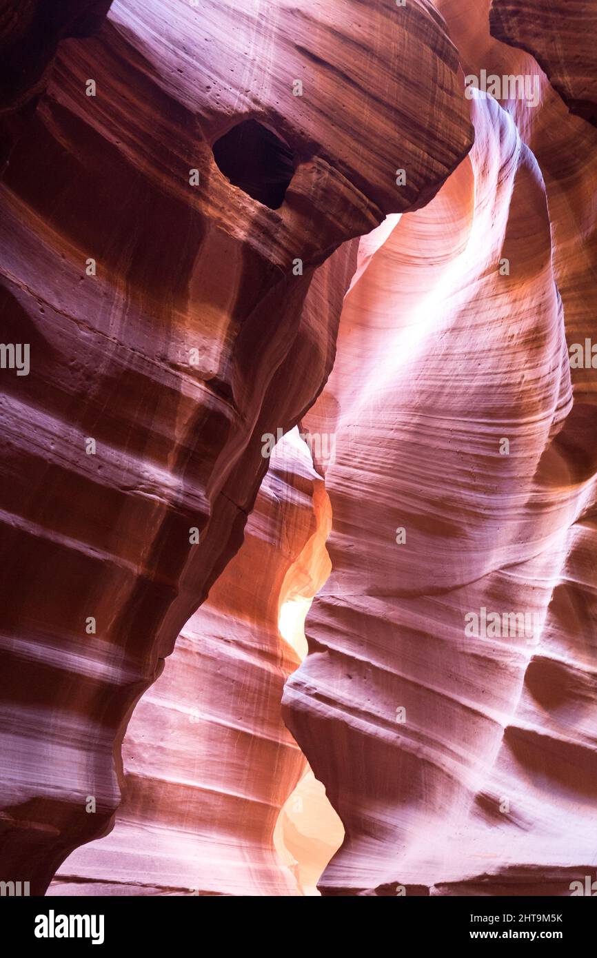 Beautiful view of Navajo Upper Antelope Canyon in Lechee, Arizona Stock ...