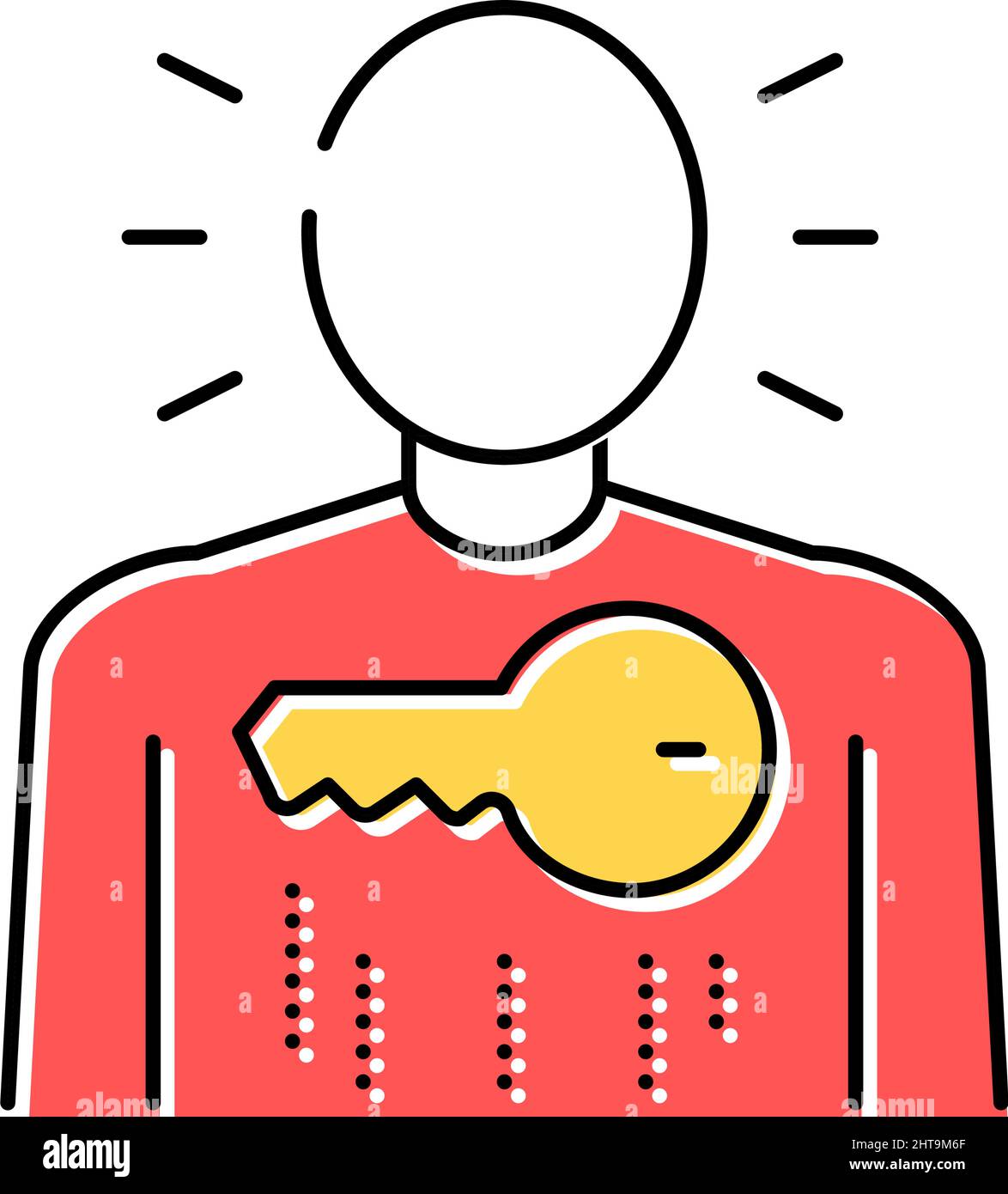 key for human communication color icon vector illustration Stock Vector ...