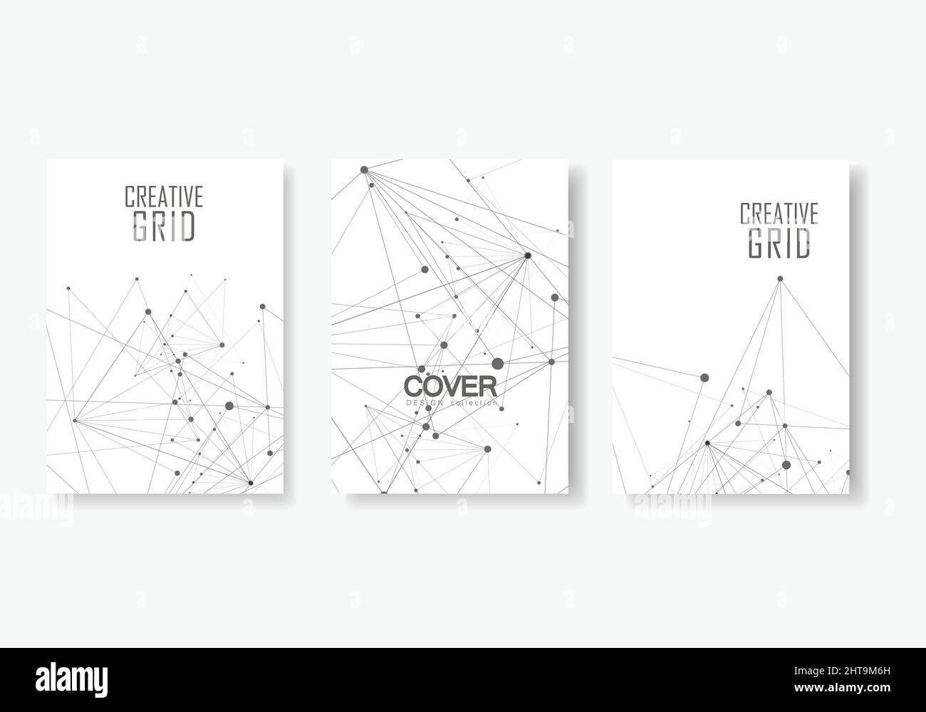 Abstract Polygonal Geometric Shape With Molecule Structure Style Connect Lines And Dots Cover