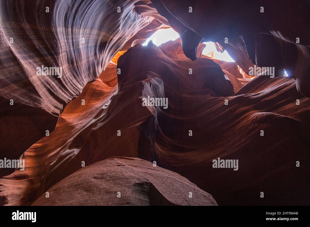 Beautiful view of Navajo Upper Antelope Canyon in Lechee, Arizona Stock ...