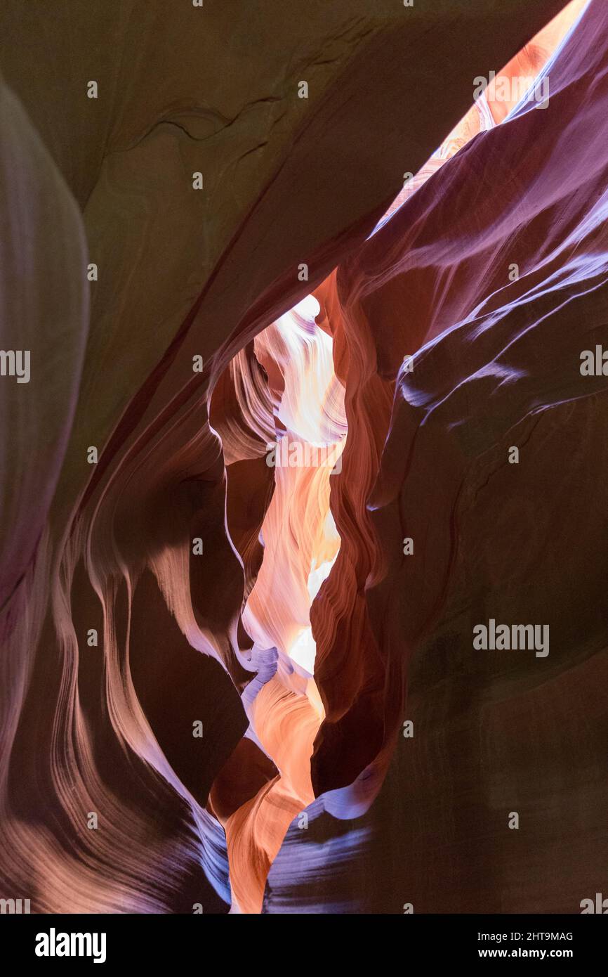 Beautiful view of Navajo Upper Antelope Canyon in Lechee, Arizona Stock ...