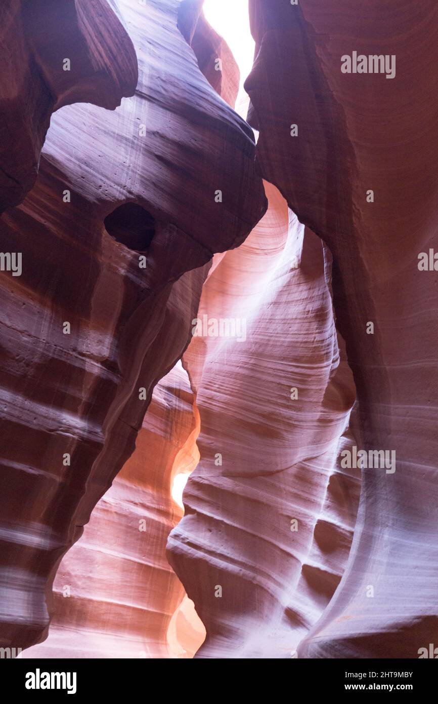 Beautiful view of Navajo Upper Antelope Canyon in Lechee, Arizona Stock ...