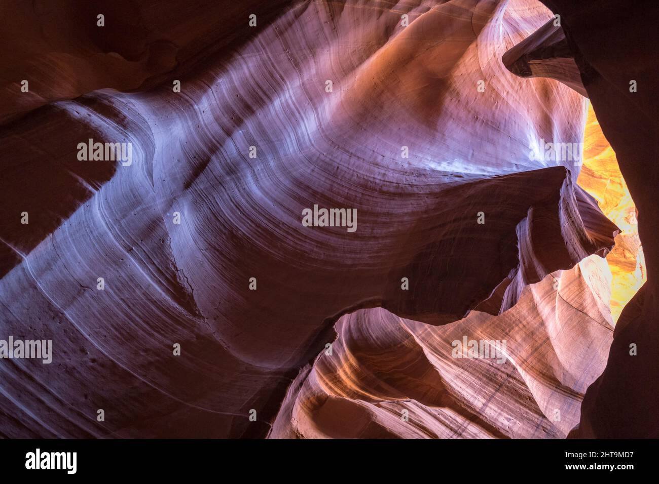 Beautiful view of Navajo Upper Antelope Canyon in Lechee, Arizona Stock ...