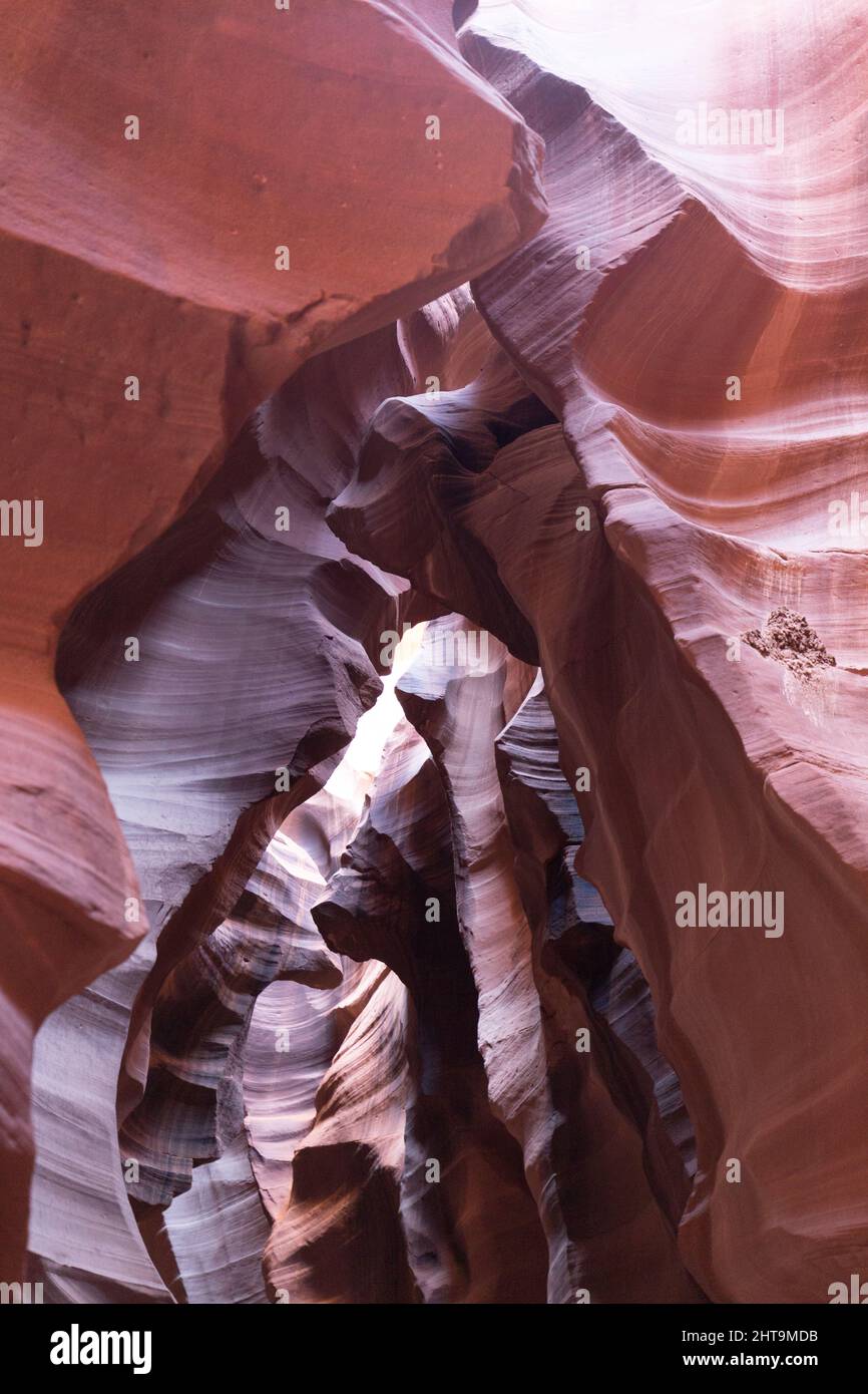 Beautiful view of Navajo Upper Antelope Canyon in Lechee, Arizona Stock ...
