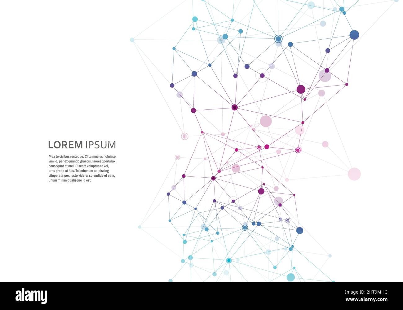 Abstract Polygonal Geometric Shape With Molecule Structure Style Vector Connect Illustration