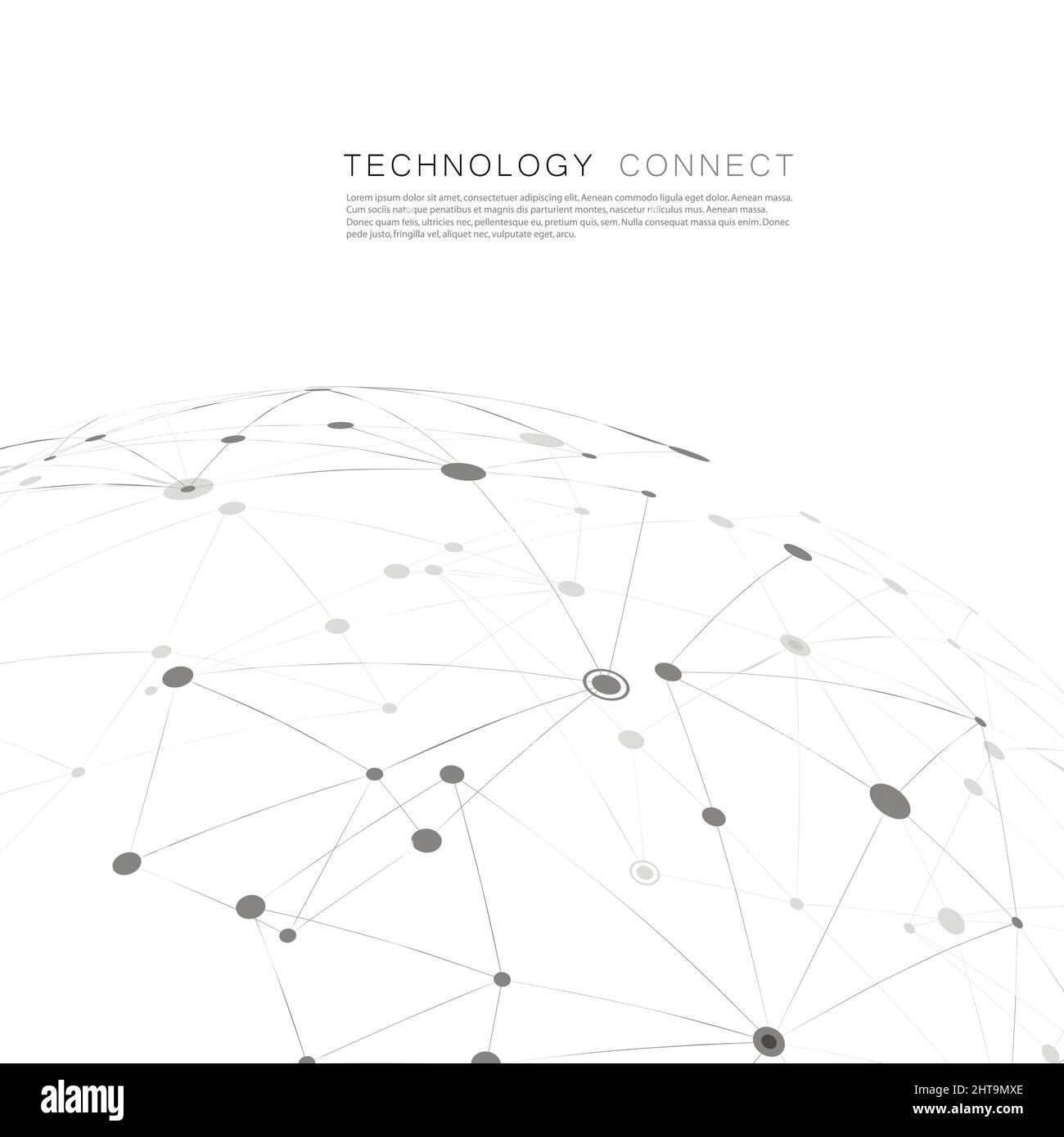 Compound lines and dots, connected science background. Vector ...