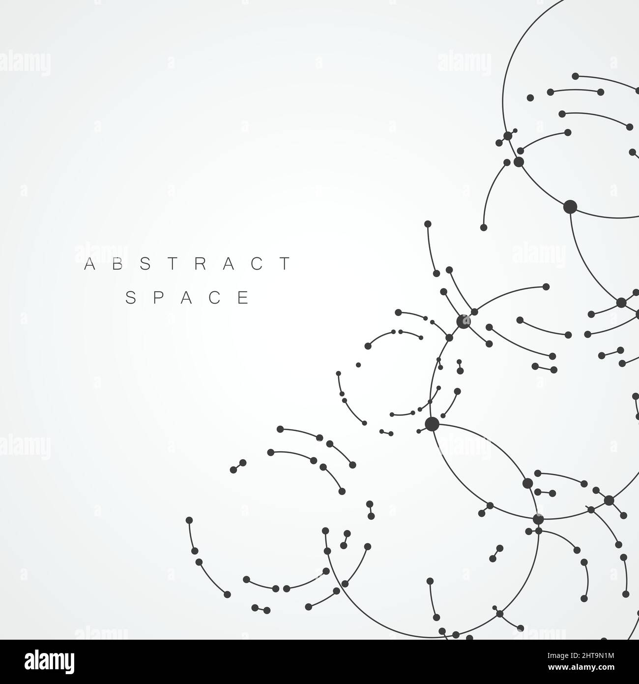 Vector Points Connecting Circles Background Geometric Abstraction Design With Lines And Points