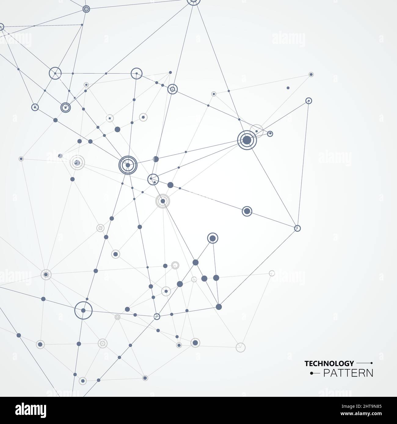 Abstract design with compound lines and dots. Vector science background Stock Vector Image & Art ...