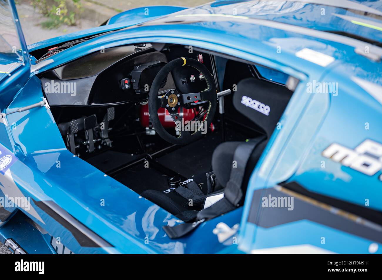 Speed Car GTR EVO cockpit detail in the Rally hill climb, Spain Stock ...