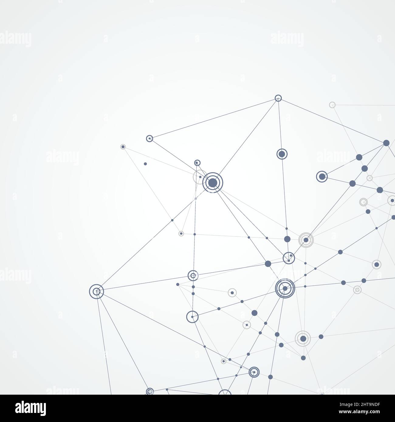 Vector connect lines and dots. Cover template for sciense and ...