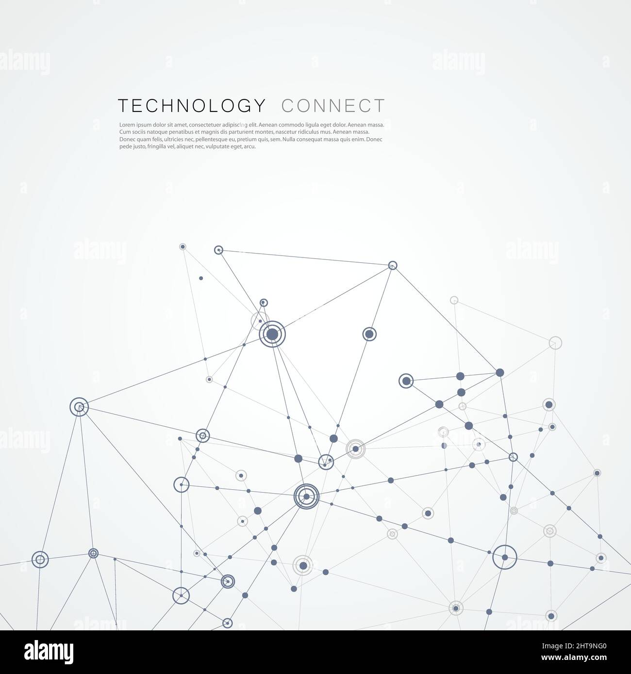Vector connect lines and dots. Cover template for sciense and ...