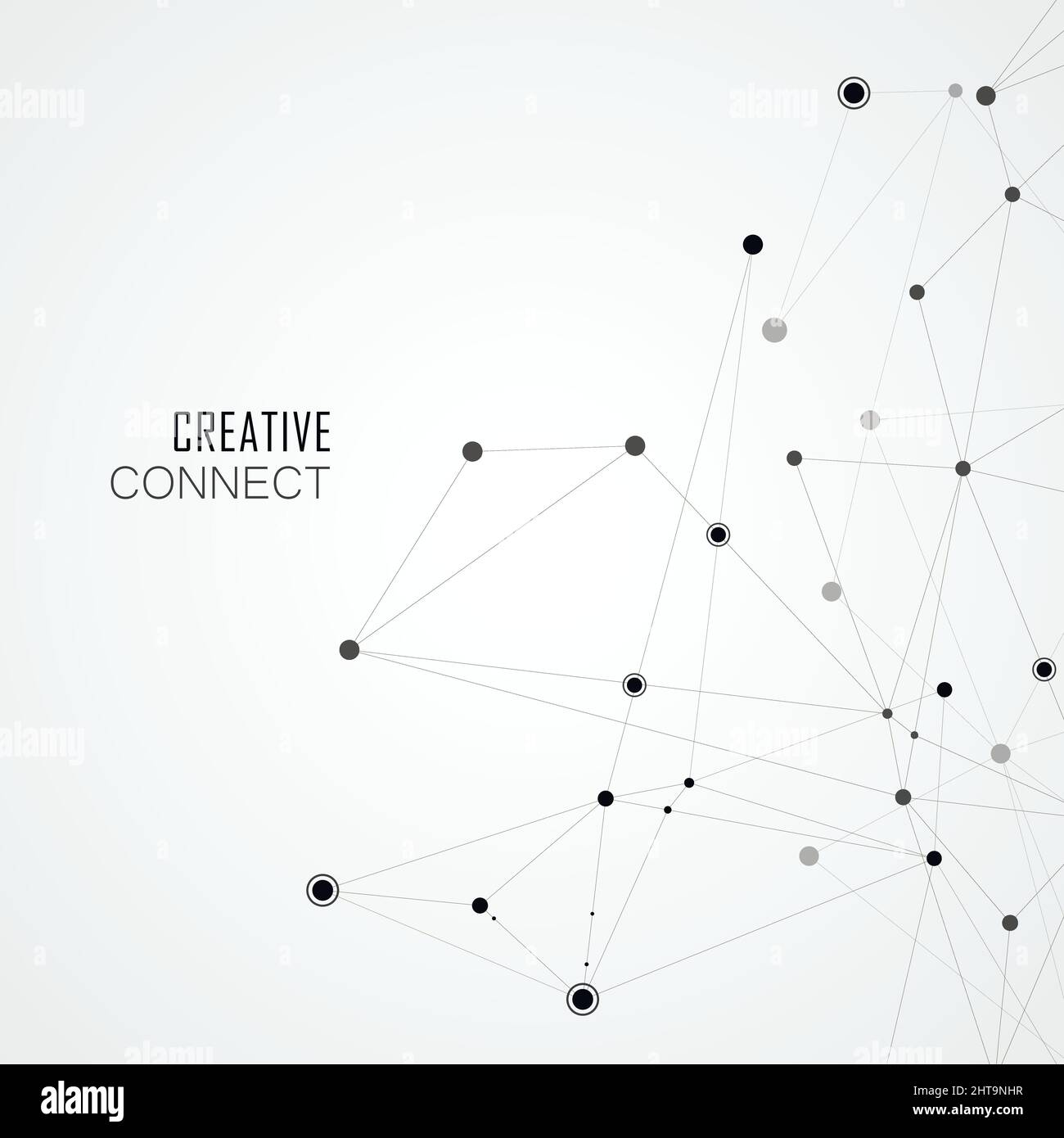 Vector creative social network. Abstract polygonal background Stock ...