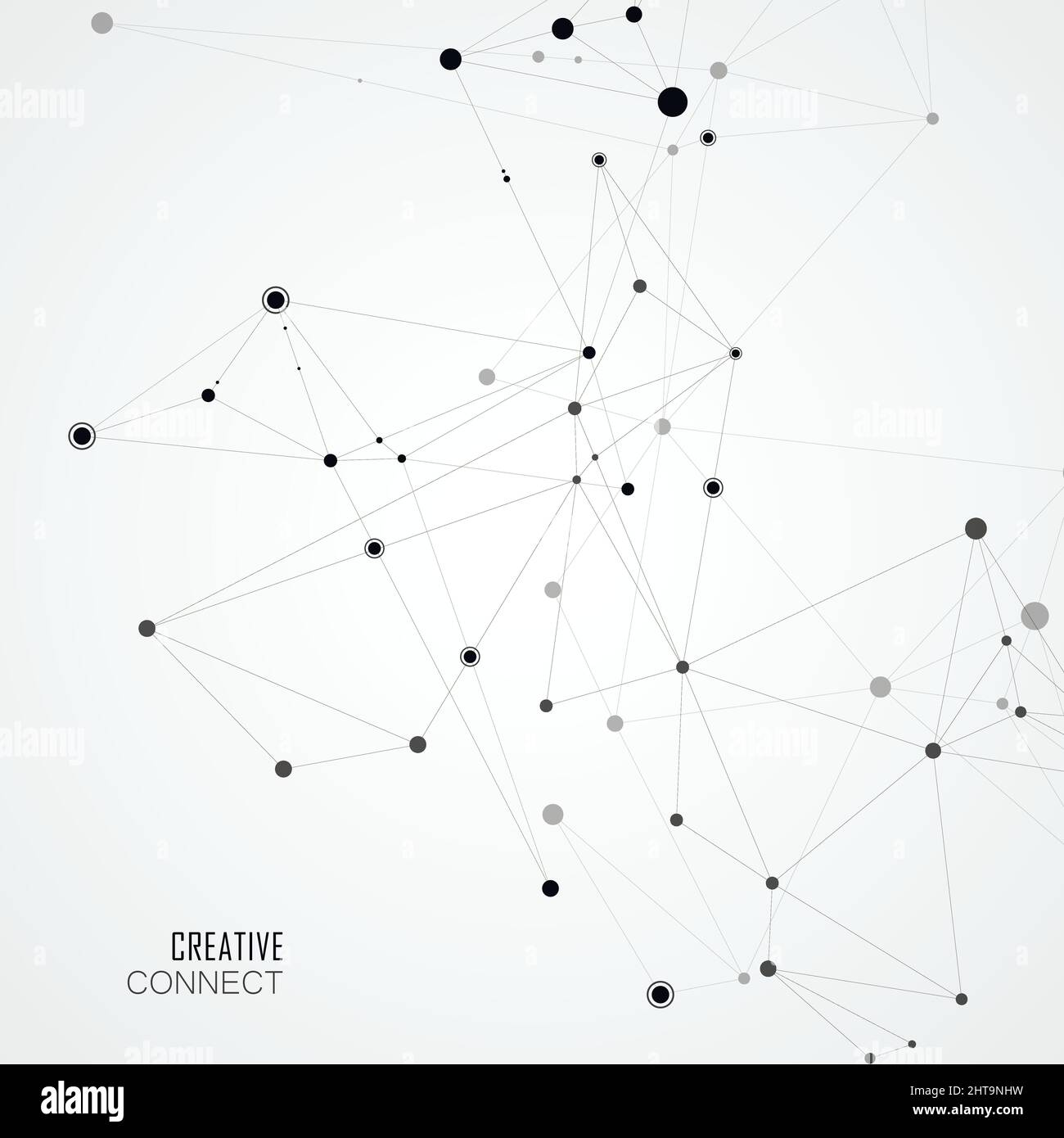 Vector creative social network. Abstract polygonal background Stock ...