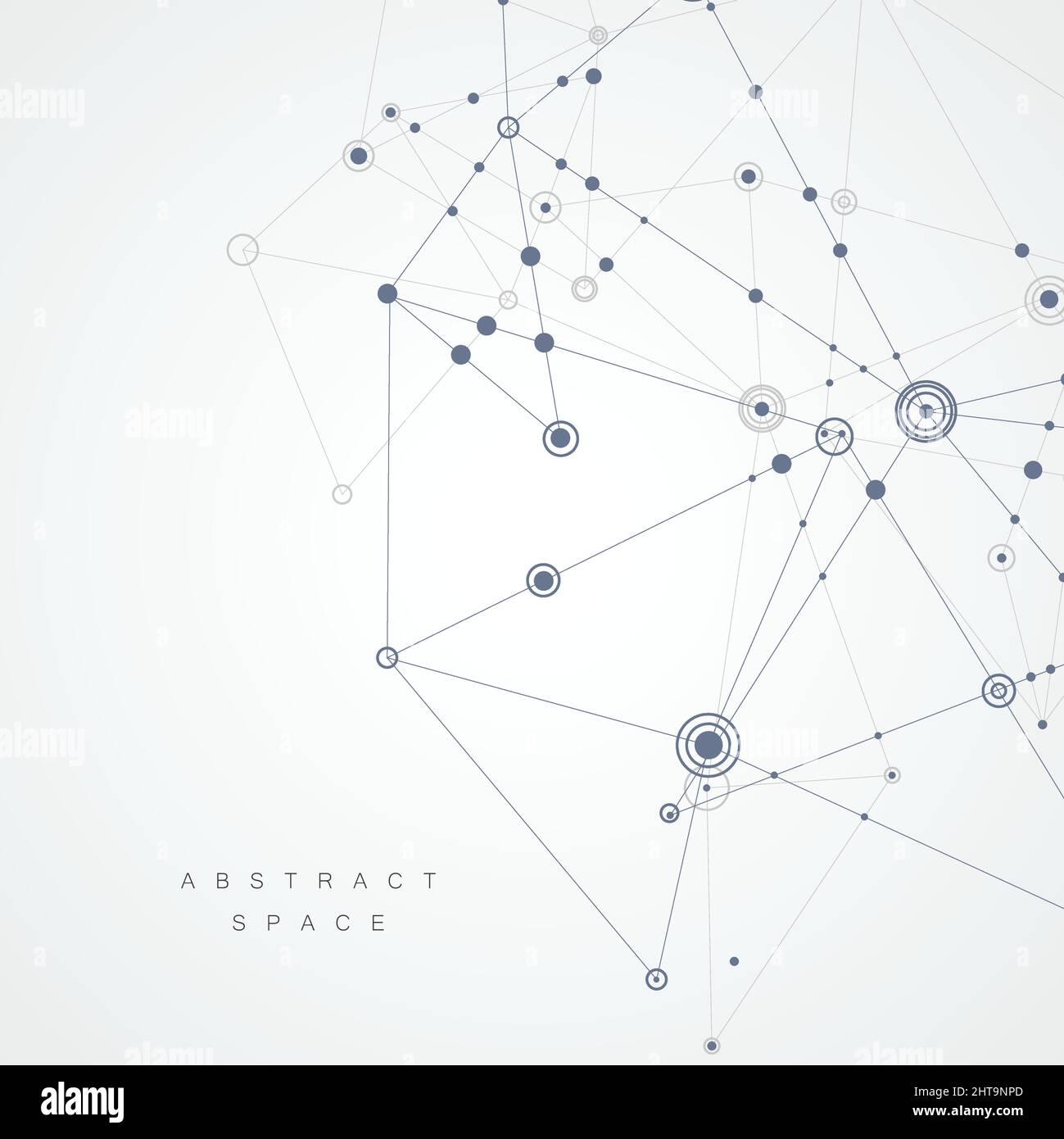 Vector connect lines and dots. Cover template for sciense and ...