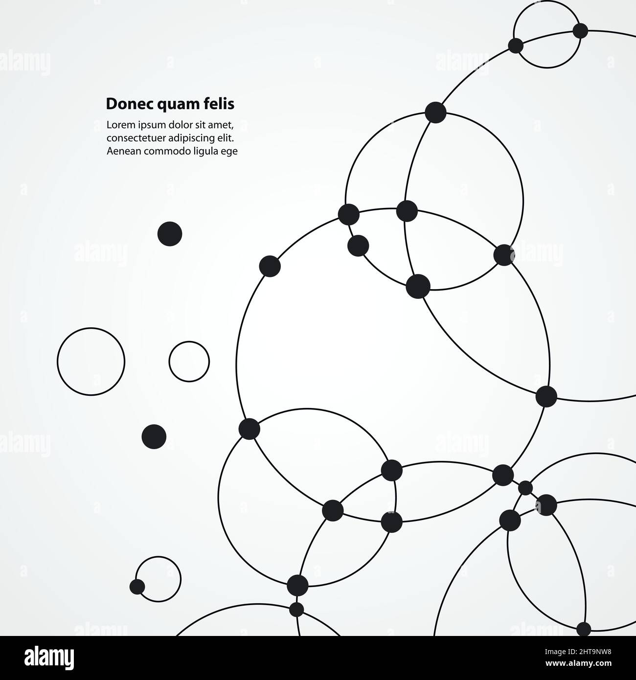 Vector dots and circles connect background. Abstract design Stock ...