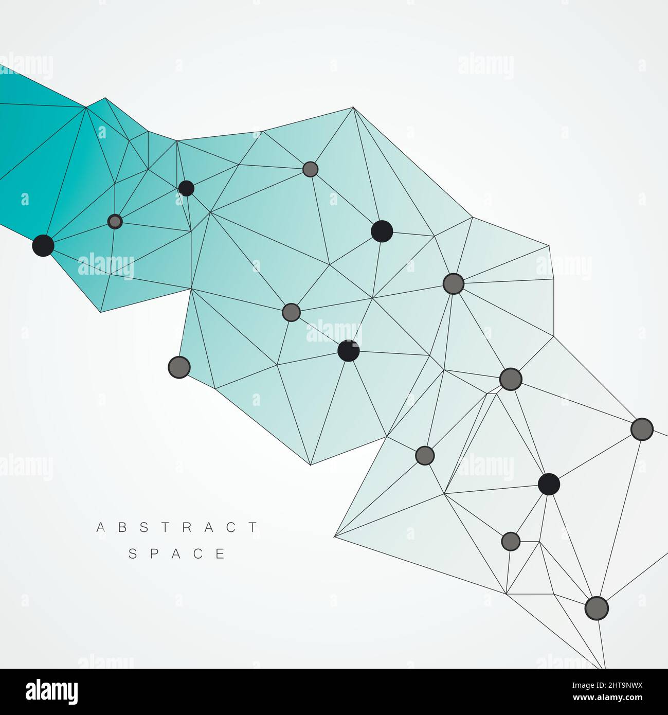 Abstract connection structure with dots and lines. Vector background ...