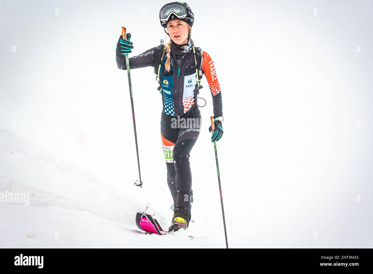 Female skiing during Ski Mountaineering Andorra World Championships ...