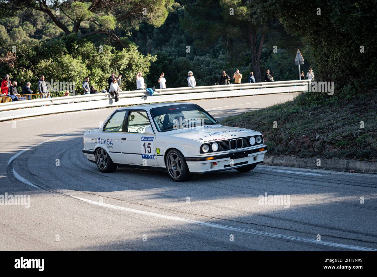 BMW 325i E30 in the Rally hill climb in Sant Feliu Codines Stock Photo ...