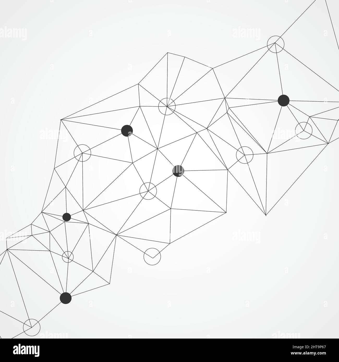 Abstract Connection Structure With Dots And Lines Vector Background