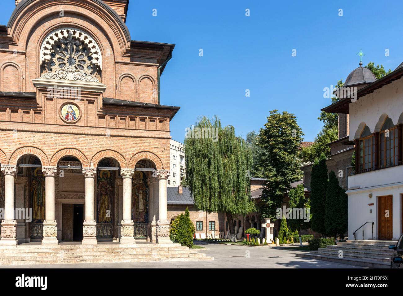 BUCHAREST, ROMANIA - AUGUST 16, 2021: Medieval Antim monastery of All ...