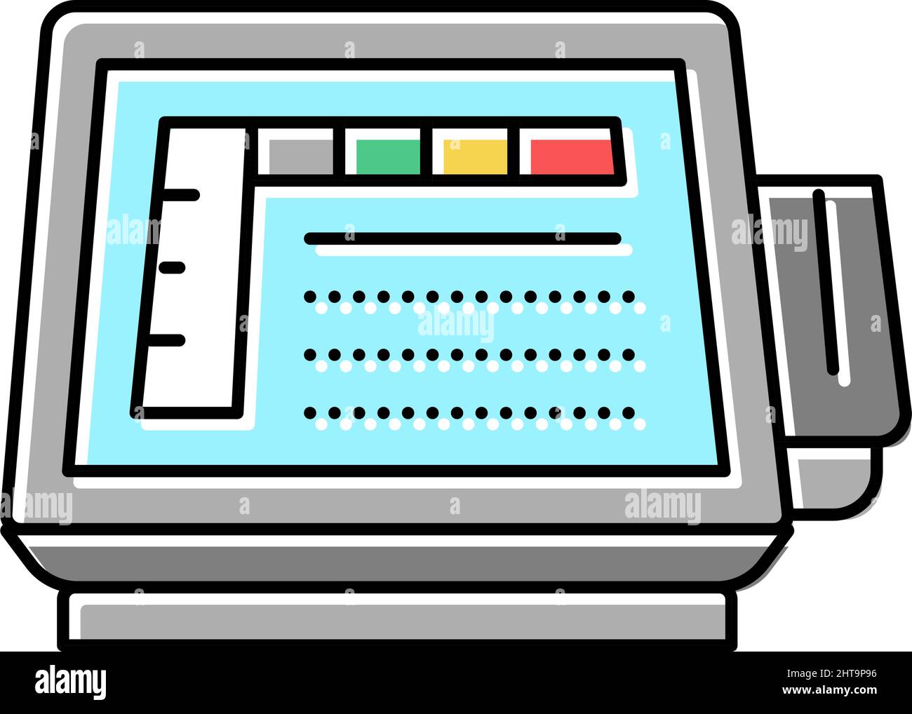 self service pos terminal color icon vector illustration Stock Vector ...