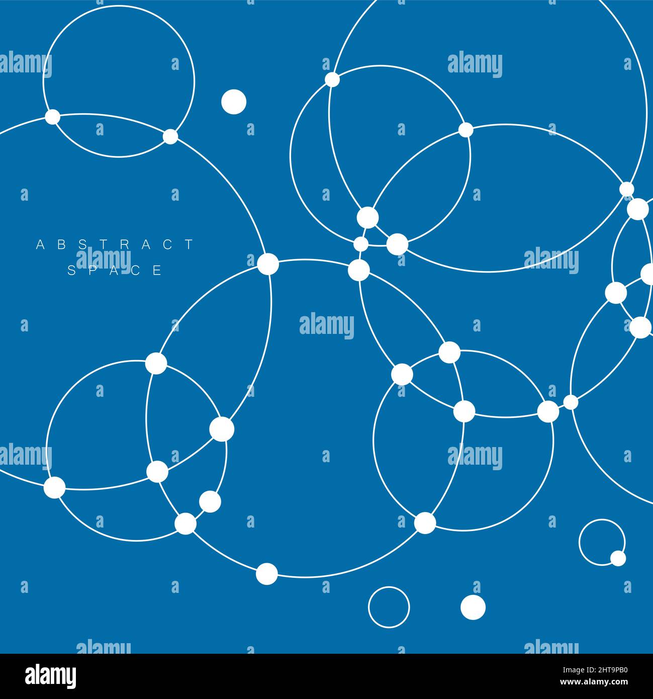 Vector dots and circles connect background. Abstract design Stock ...