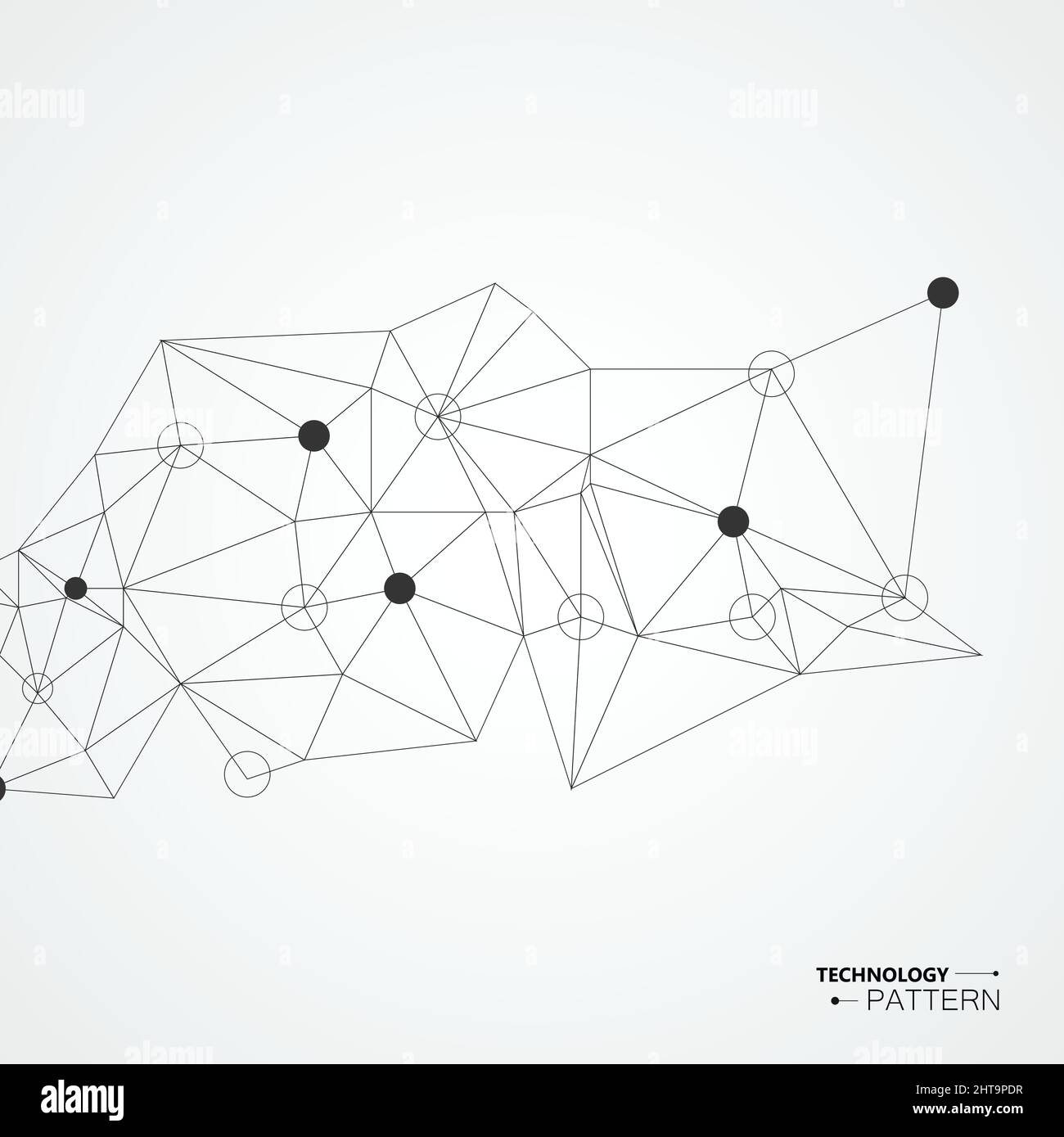 Abstract connection structure with dots and lines. Vector background ...