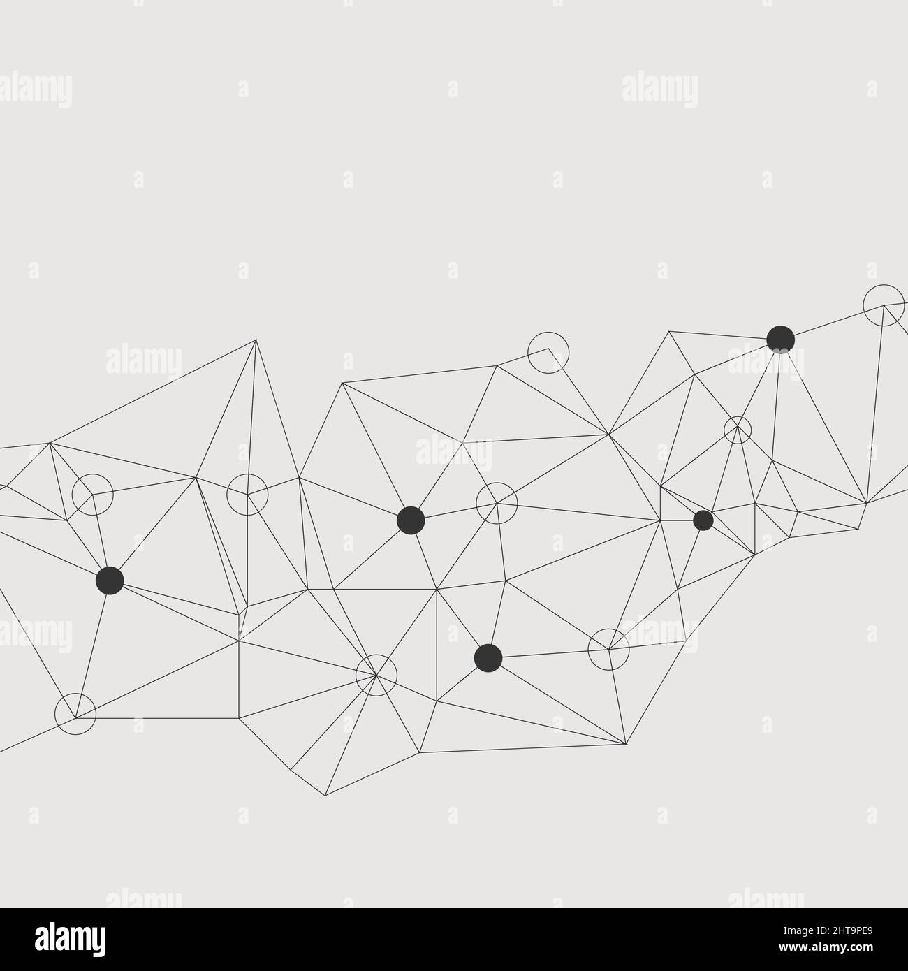 Abstract Connection Structure With Dots And Lines Vector Background