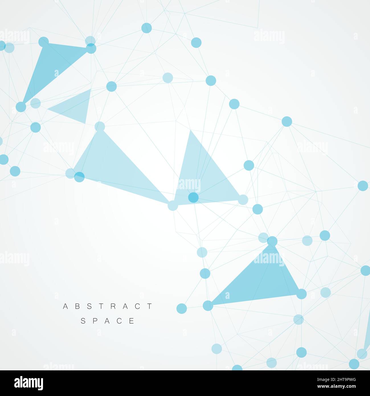 Polygonal Space Background With Connecting Dots And Lines Abstract Connection Structure Stock