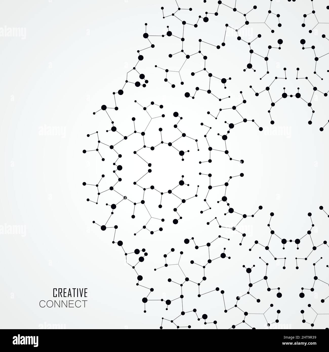 Circle abstract connect with connecting dots and lines Stock Vector ...